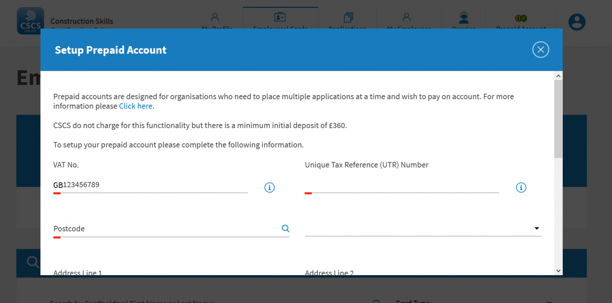 Prepaid Accounts | Official CSCS Website