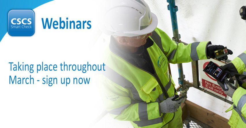 CSCS Smart Check webinars | Official CSCS Website